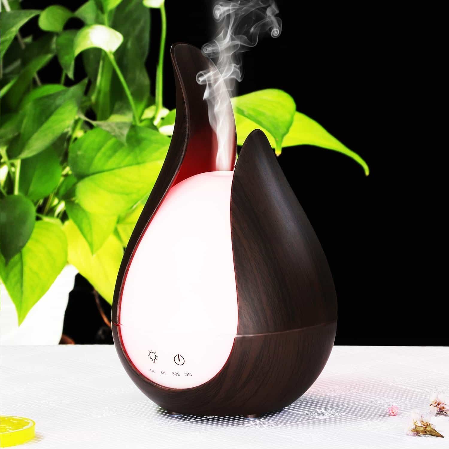 200ml Wood Grain Ultrasonic Aromatherapy Oil Diffuser CH22 - Autorunner